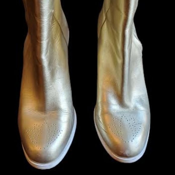 KC Jagger | Shoes | Kc Jagger Metallicgold Ankle Heel Boots | Poshmark